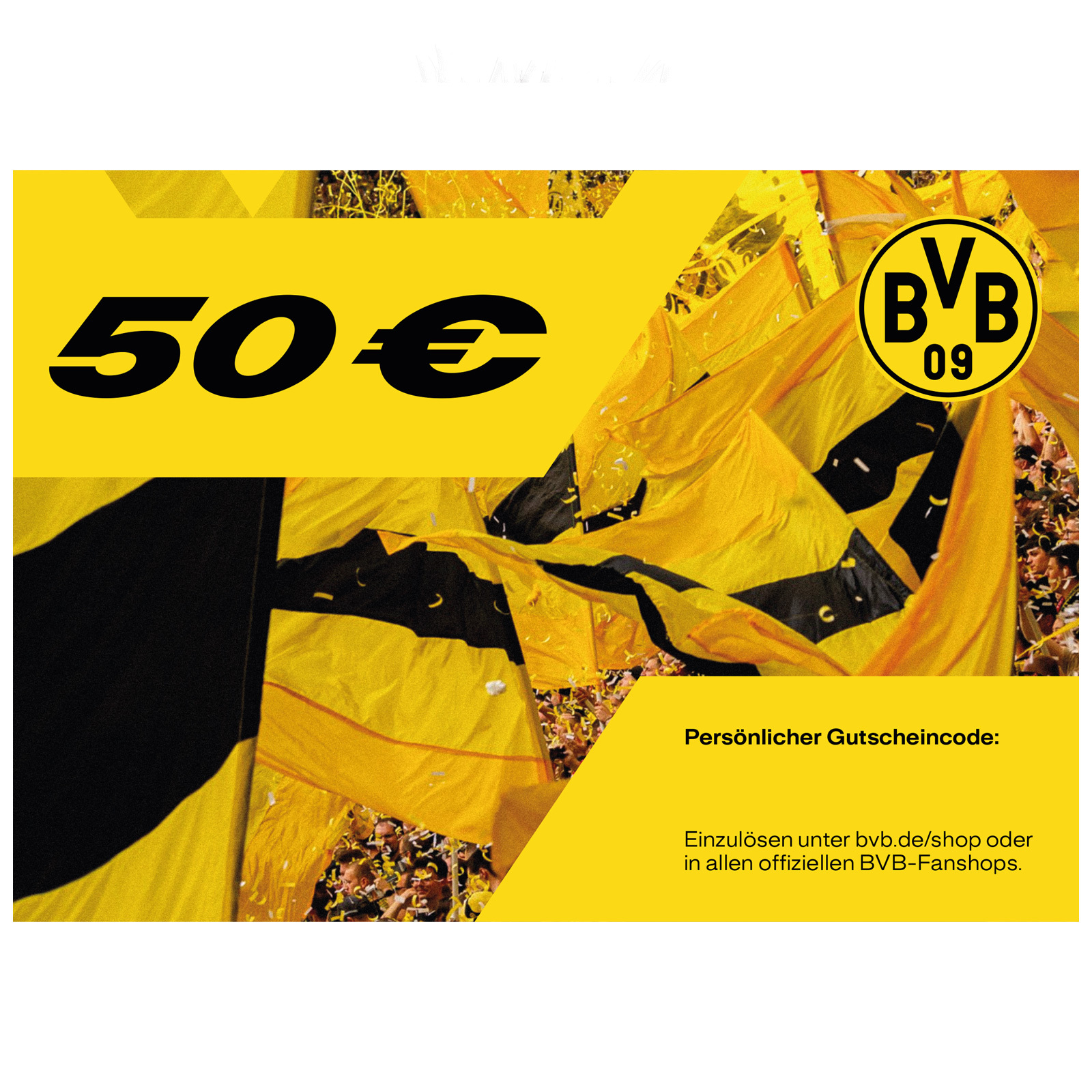 Offizielle BVB Gutscheinkarten - BVB-Shop - Offizieller BVB Online Fanshop